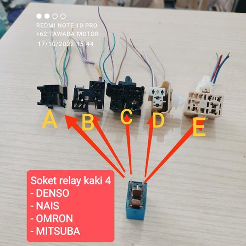Jual SOKET RUMAH RELAY KAKI 4 DENSO NAIS OMRON MITSUBA ORIGINAL - E ...