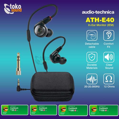 Jual Audio Technica ATH-E40 Professional In-Ear Monitor Headphones - Jakarta Barat - tokosound ...