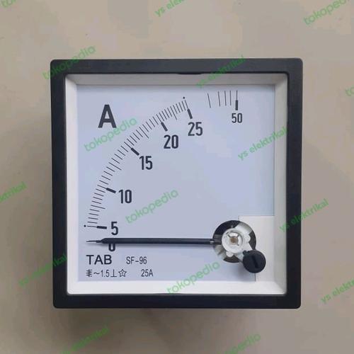 Jual Ampere Meter AC Analog 25/5A Amper Meter 96 x 96 - Jakarta Pusat ...