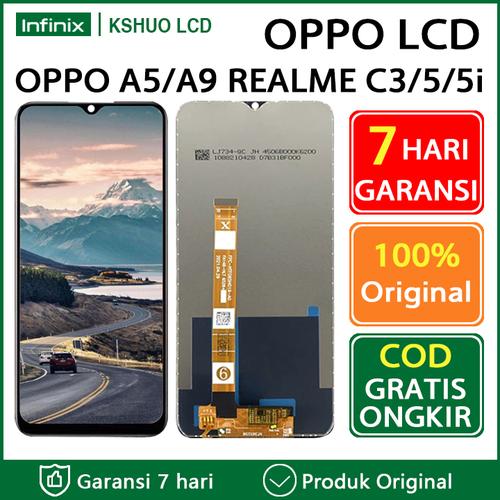 Jual ORI LCD + TOUCHSCREEN OPPO A5 2020 / NEW ORIGINAL - Hitam - Hitam ...