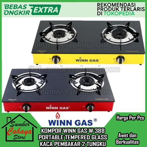 Jual Winn Kompor Gas Kaca 2 Tungku W 388 W388 TEMPERED GLASS WinGas Temper - Kota Palembang ...