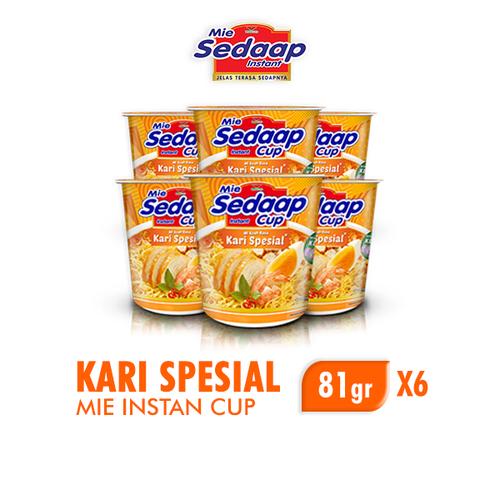 Jual Sedaap Cup Mie Instan Kari Spesial 81 gr x 6 pcs - - Wings ...