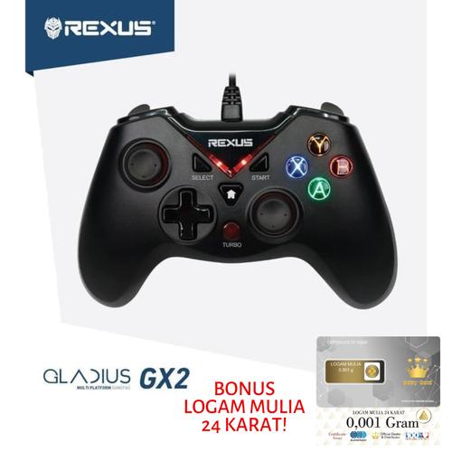 Jual Rexus Gladius GX2 Pro Stick Gaming Gamepad Controler USB PC Joystick - Hitam - Jakarta ...