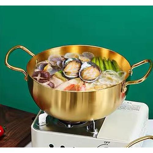 Jual Ramyeon Cooking Pot Gold Panci Ramen Korea Emas Stainless Tebal 18 ...