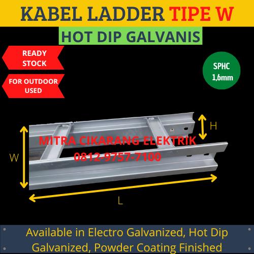 Jual Kabel Ladder W Outdoor 400X100X3000mm SPHC 1,6mm Hot Dip Galvanis ...