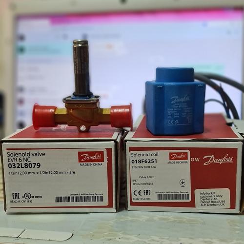 Jual SOLENOID VALVE DANFOSS 1/2" EVR 6 NC 032L8079 + COIL 018F6251 ...