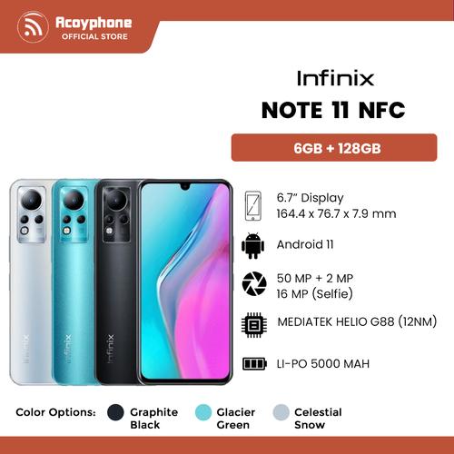 Jual INFINIX NOTE 11 NFC 6/128GB GARANSI RESMI - Green - Jakarta Barat ...