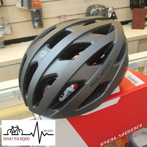 Promo HELM SEPEDA POLYGON AXEL MATT GREY - M - Kab. Sidoarjo - Sehat ...