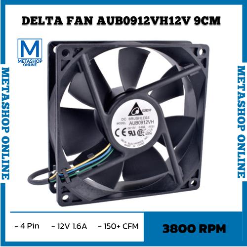 Jual Fan 9 cm DELTA AUB0912VH 9025 12V 0.6A 3800 RPM PWM Kipas Mining Asic - Kota Bandung ...