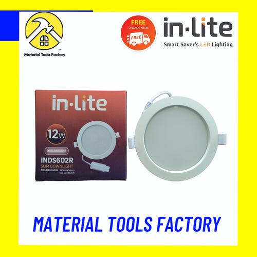 Jual lampu downlight LED 12 Watt Inlite INDS602R - Downlight Plafon ...