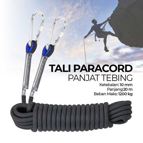 Jual Tali Panjat Tebing Paracord Climbing Rope 10mm camping gunung 10m ...