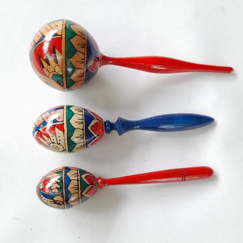 Jual Alat musik marakas shaker telor 25cm lukis painting mainan anak ...