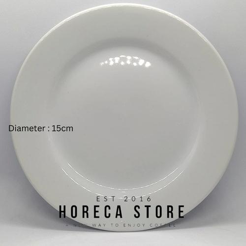 Jual Piring Makan Rim 15cm Keramik White - Piring Keramik Putih Bulat ...