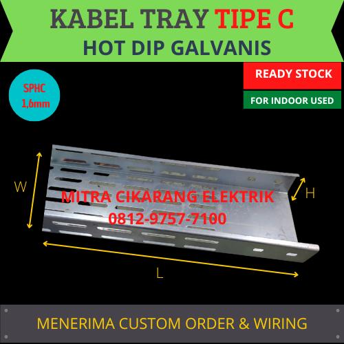 Jual Kabel Tray C Outdoor 200X100X3000mm SPHC 1,6mm Hot Dip Galvanis ...