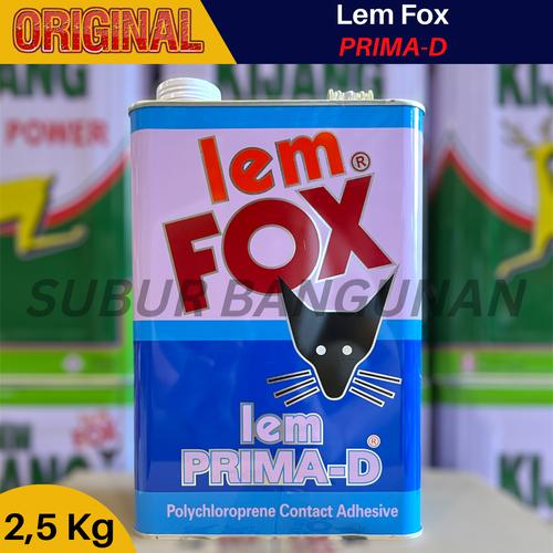Jual Lem Kuning Fox Prima-D Galon 2,5 Kg Lem HPL Triplek Hvl Fox Prima ...