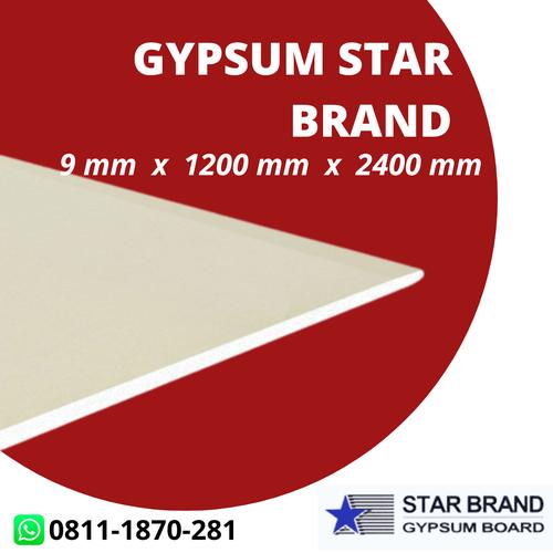 Jual Papan Gypsum Star Brand 9mm Std - Kota Bekasi - bts gypsum | Tokopedia