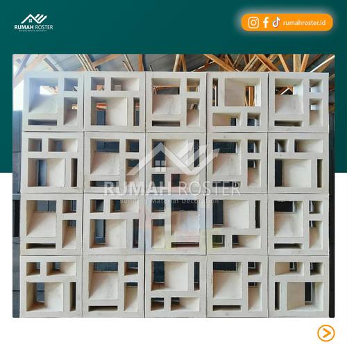 Jual Roster/Roster Minimalis /Lubang Udara/Roster Beton Motif LB4 - Abu ...