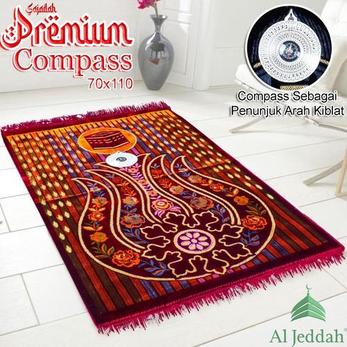 Jual Sajadah Turkey Premium + Compass Al-Jeddah / Sejadah Turki Kompas ...
