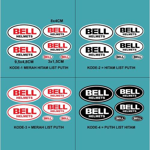 Promo Cutting Sticker Logo Bell Helmet Stiker Helm Bell 1set isi 6pcs ...