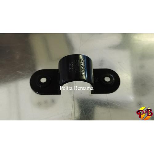 Jual Klem Pipa Conduit 20mm Hitam Boss / Clamp Pipa Listrik Boss ...