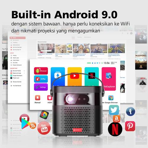 Promo Micropack Smart Projector Portable include Battery & Speaker ...