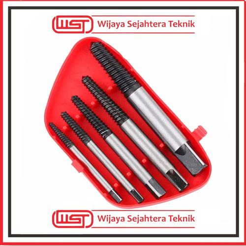 Jual Screw extractor set tap balik set 5 pcs Pencabut baut rusak patah ...