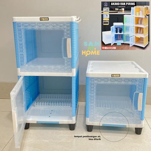Jual Rak Piring Akako / Kotak box Susun - Lemari Dapur Plastik Premium ...