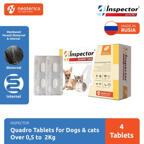 Jual Inspector Quardo Tabs For Dogs & Cats isi 4 Tablet / Obat kutu ...