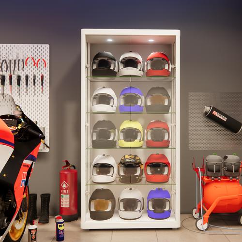 Jual RAK HELM LEMARI HIAS KACA PAJANGAN PAJANG KRISTAL KAYU KOLEKSI ...