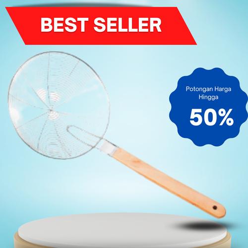 Jual Serok Stainless 32 cm JUMBO Gagang Kayu Tebal / Serokan ...