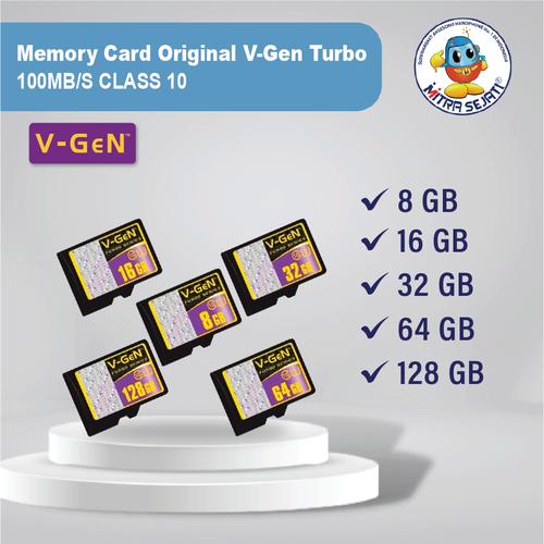 Jual Memory Card V-Gen Turbo 8GB/16GB/32GB/64GB/128GB Memory V-Gen ...