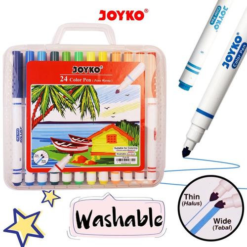 Jual Color Pen Pulpen Pena Warna Joyko Clp 05 24 Warna Spidol 24 Warna Kab Tapanuli Utara