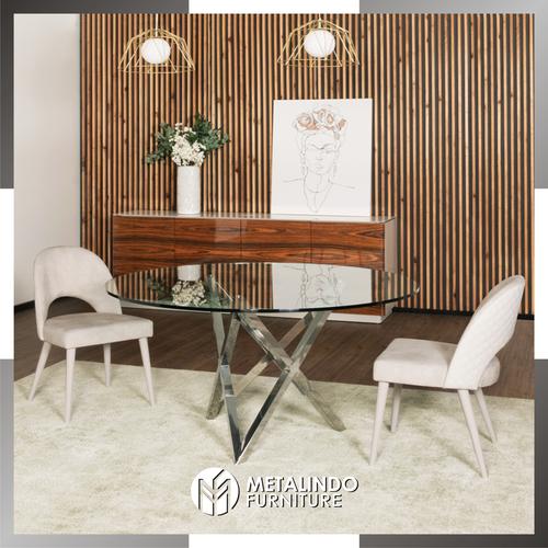 Jual Meja makan bundar minimalis, round table minimalis rangka ...