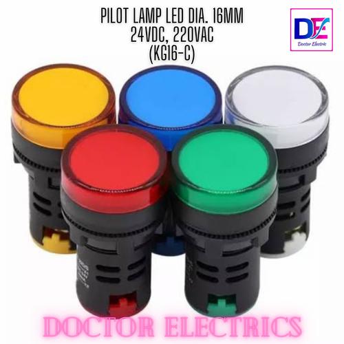Jual DV PILOT LAMP CIRCULAR BULAT LED AD22-16DS DIA. 16MM 220VAC 220V ...