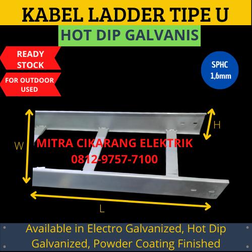 Jual Kabel Ladder U Outdoor 500X100X3000mm SPHC 1,6mm Hot Dip Galvanis ...