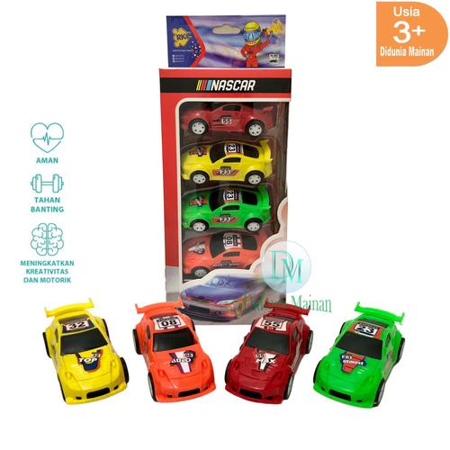 Jual Mainan anak set mobil mobilan pull back 4 pcs racing car nascar ...