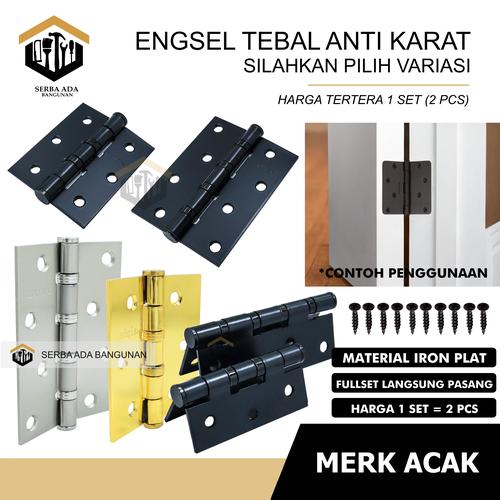 Jual Engsel Pintu Tebal Iron 3" 4" 5" Inch Inci |Engsel Jendela Gold ...