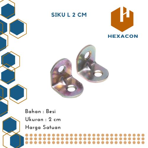 Jual Siku Ambalan Besi L Bracket Siku Penyangga Sudut Rak 2 Sisi 2 cm ...