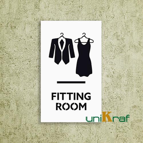 Jual Papan Sign Akrilik Kamar Fitting Baju-Acrylic Sign Board Fitting ...