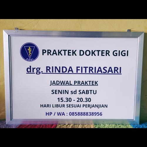 Jual Plang Acrylic 100x100 Papan Nama Akrilik Praktek Bidan Dokter ...