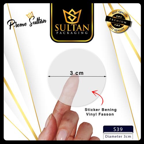 Jual Sticker Bulat|Sticker Vinyl|Sticker Bening|Sticker segel |3cm|S39 ...