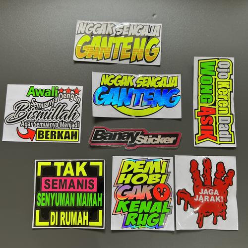 Jual STICKER STIKER KATA KATA DEMI HOBI GAK KENAL RUGI JAGA JARAK ...