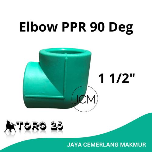 Jual Elbow PPR 90 PN25 1-1/2" Toro 50 mm Keni Knee Elbow Sambungan Pipa ...