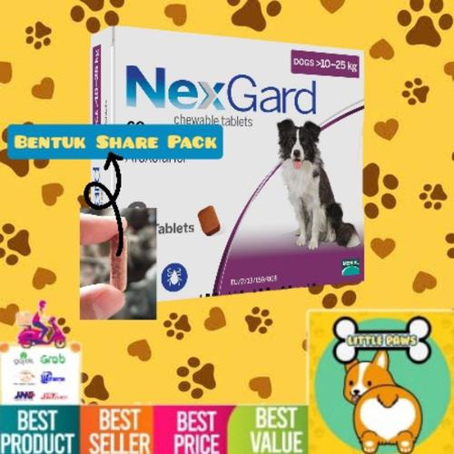 Promo REPACK ORIGINAL - Obat kutu anjing Nexgard (10-25kg) L Large Dog ...