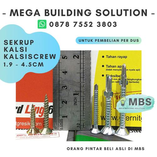 Jual Skrup / Sekrup Kalsi, Skrup Kuning GRC, 1,9 cm - 4,5 cm - SATUAN ...