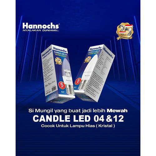 Jual Hannochs Candle LED Bulb WW 5 Watt E27 Clear Frosted - 5W E27 Clear - Jakarta Timur - Home ...