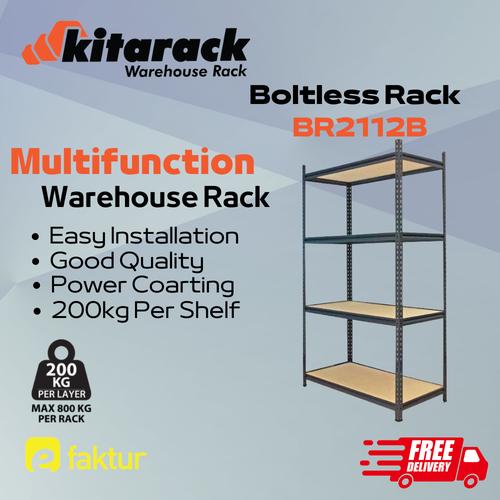 Jual WAREHOUSE RACK KITARACK BR2112B BOLTLESS RAK GUDANG 4 SUSUN 2.1 ...