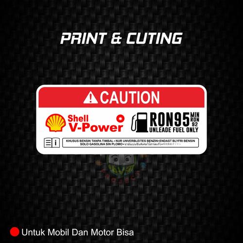 Jual Sticker tangki motor mobil unleade fuel only stiker bensin print ...