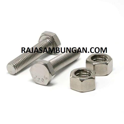 Jual Mur Baut Stainless m 10 x 100 mm Baut Kepala Hexagonal Kepala ...