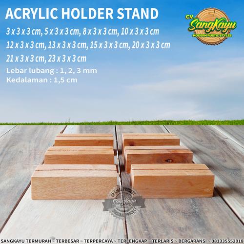 Jual Acrylic holder stand akrilik stand holder kayu dudukan tatakan ...